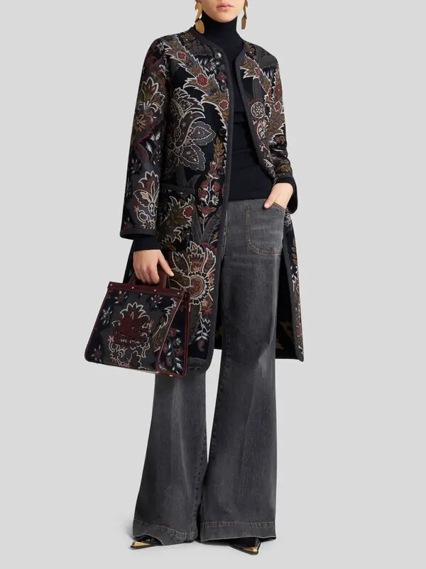 Etro Reversible Chenille Jacquard Coat