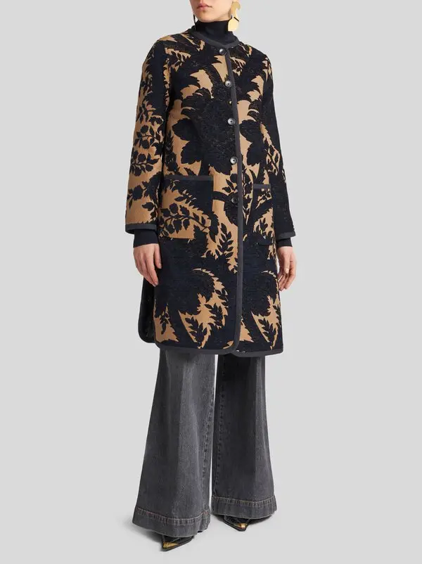 Etro Reversible Chenille Jacquard Coat
