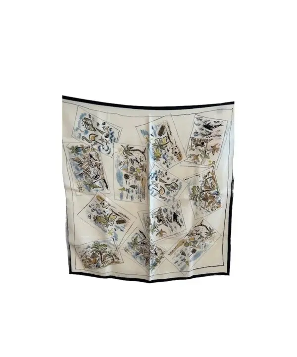 Loro Piana Printed Silk Scarf - Nude
