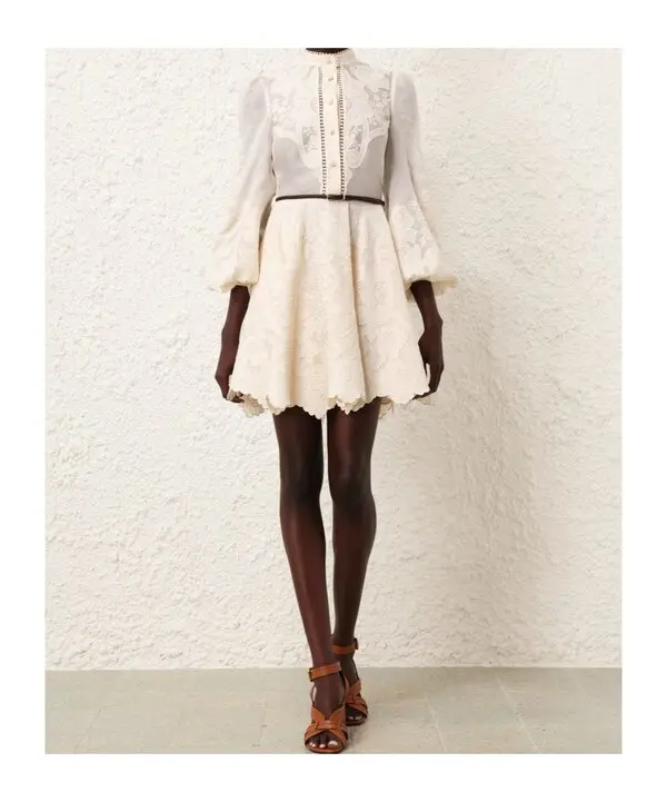 Zimmermann Ottie Embroidered Mini Dress