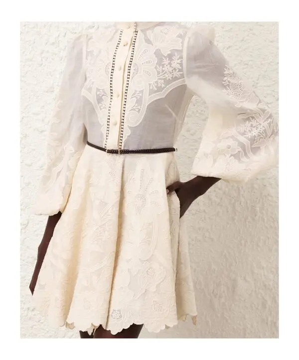 Zimmermann Ottie Embroidered Mini Dress