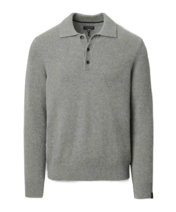 Rag & Bone Declan Cashmere Polo Sweater - Army