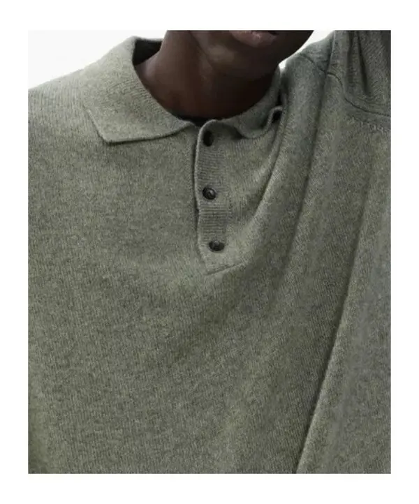 Rag & Bone Declan Cashmere Polo Sweater - Army