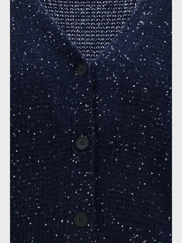 Fabiana Filippi Sequin-embellished V-neck Cardigan
