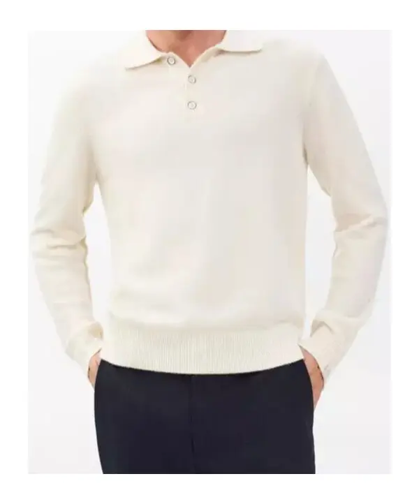 Rag & Bone Declan Cashmere Polo Sweater - Ivory