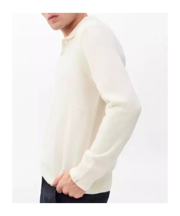 Rag & Bone Declan Cashmere Polo Sweater - Ivory