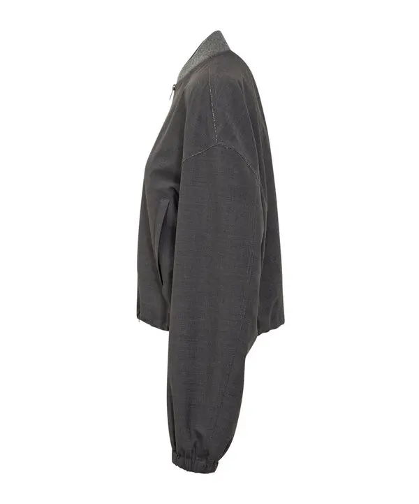 Fabiana Filippi Cropped Zip-up Jacket With Embellishments