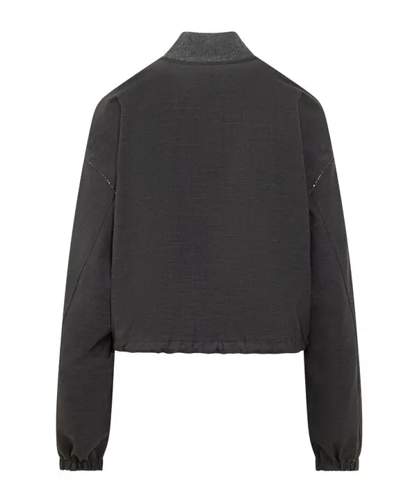 Fabiana Filippi Cropped Zip-up Jacket With Embellishments
