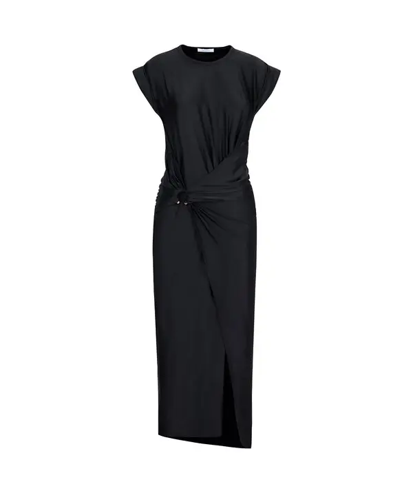 Rabanne Gathered Draped Midi Dress