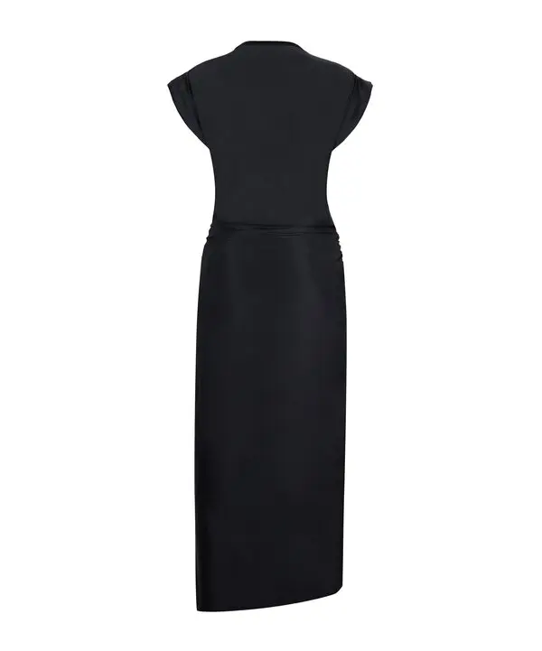 Rabanne Gathered Draped Midi Dress