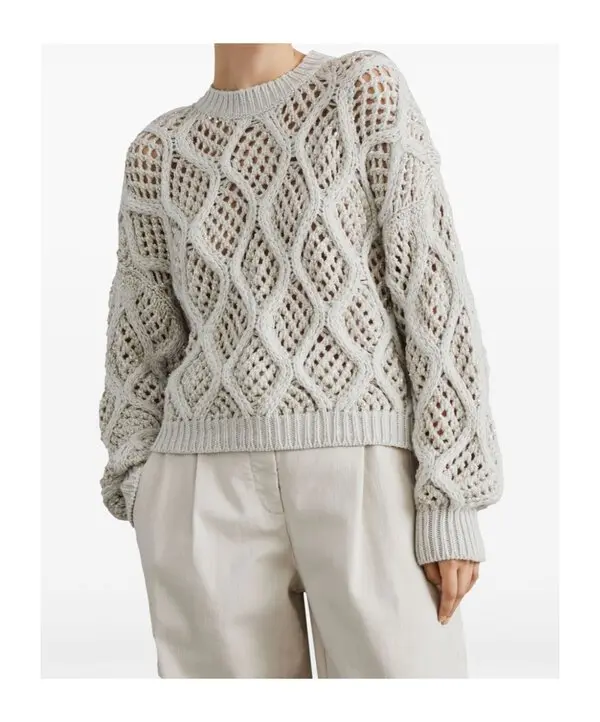 Brunello Cucinelli Sequin Embellished Knitted Jumper