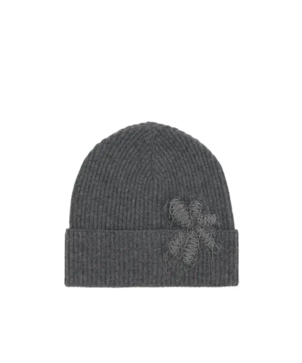 Brunello Cucinelli Embellished Knitted Beanie - Steel Gray
