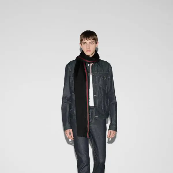 Gucci Gg Web Trim Stole