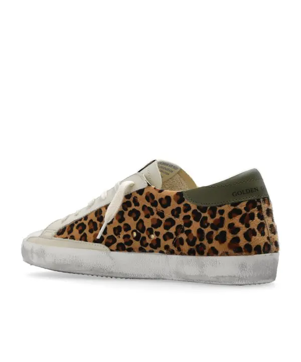 GOLDEN GOOSE Leopard Print Lace Up Sneakers