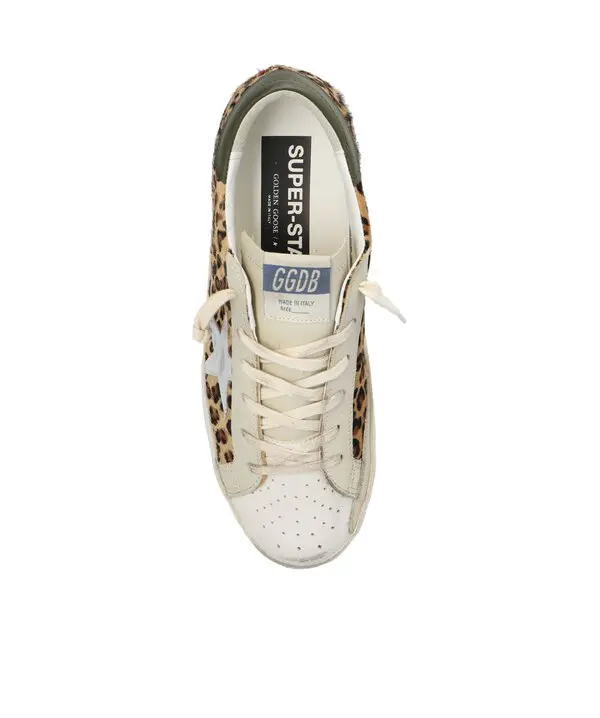 GOLDEN GOOSE Leopard Print Lace Up Sneakers