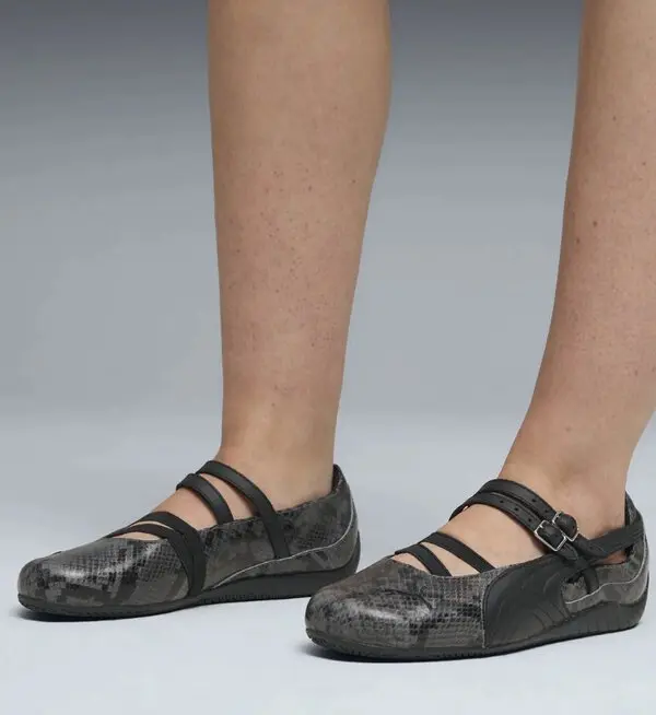 PUMA Speedcat Embossed Ballet Flats - Black