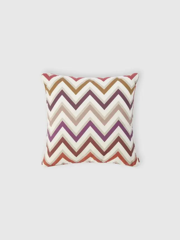 Missoni Outdoor Cushion Watamu 45x45 Cm In Technical Fabric Zig Zag - Red
