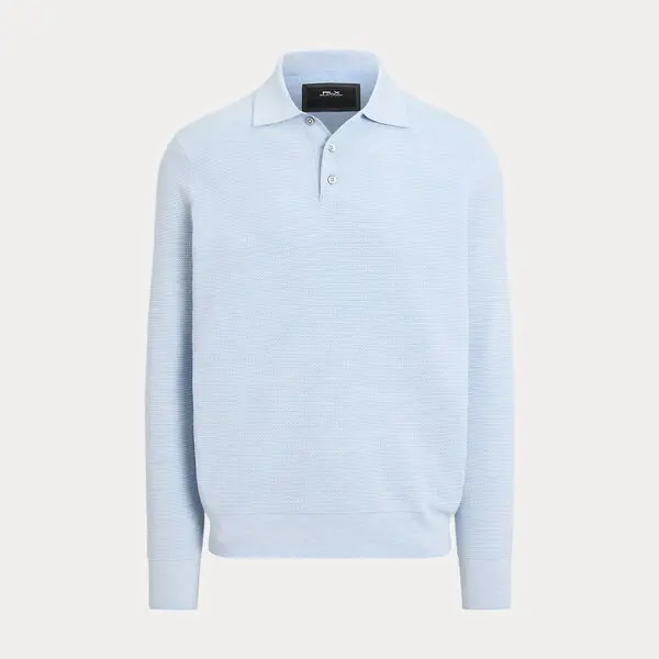 Ralph Lauren Striped Performance Polo-collar Sweater - Blue Combo