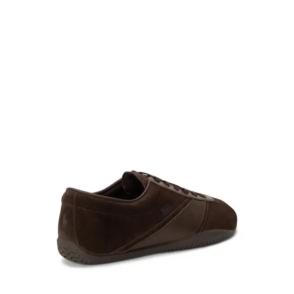 Ralph Lauren Suede Racer Vector Sneakers - Dark Chocolate