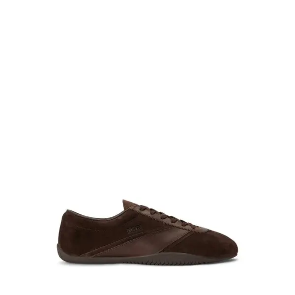 Ralph Lauren Suede Racer Vector Sneakers - Dark Chocolate