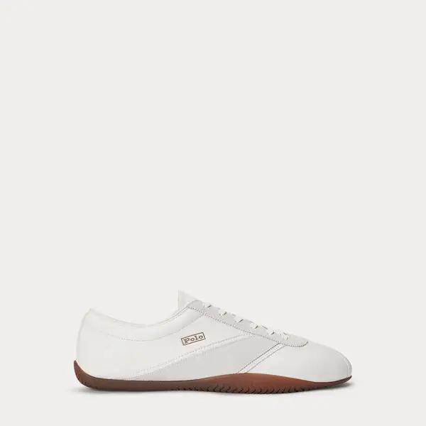 Ralph Lauren Rl Racer Vector Suede Sneaker - Deckwash White