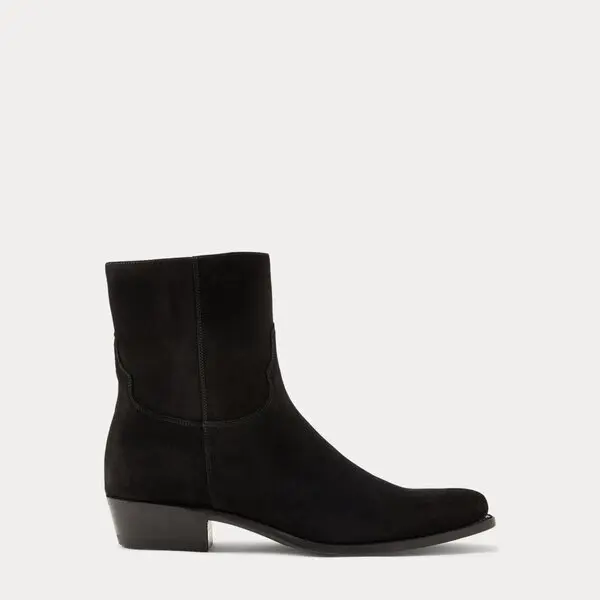 Ralph Lauren Calfskin Suede Western Boot