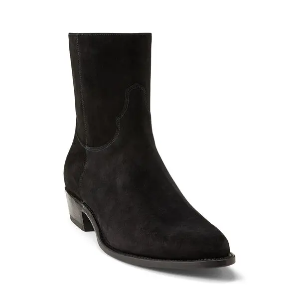 Ralph Lauren Calfskin Suede Western Boot