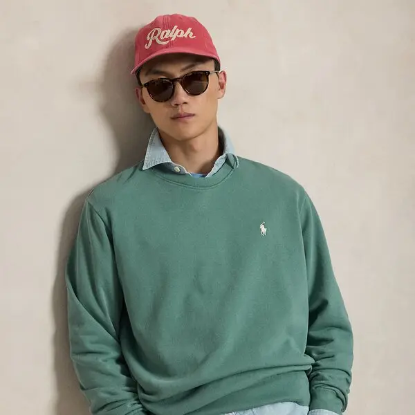Ralph Lauren Loopback Cotton Crewneck Sweatshirt - Greenscape