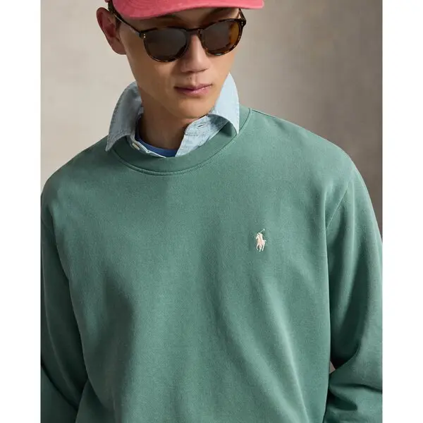 Ralph Lauren Loopback Cotton Crewneck Sweatshirt - Greenscape