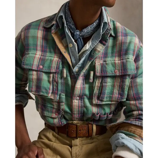 Ralph Lauren Classic Fit Plaid Brushed Flannel Shirt