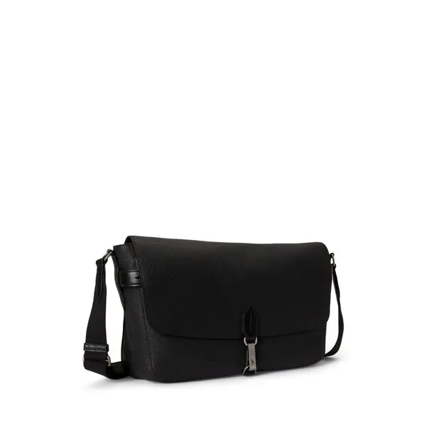 Ralph Lauren Polo Id Pebbled Leather Messenger Bag