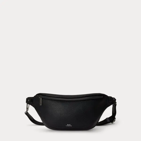 Ralph Lauren Polo Id Pebbled Leather Waistpack - Black