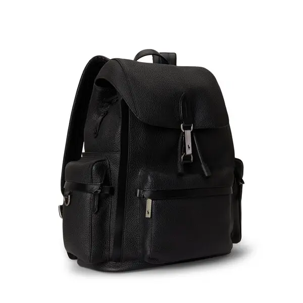 Ralph Lauren Polo Id Pebbled Leather Backpack