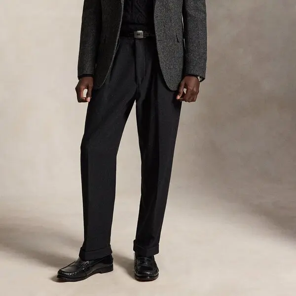 Ralph Lauren Suffield Relaxed Fit Flannel Pant - Dark Grey