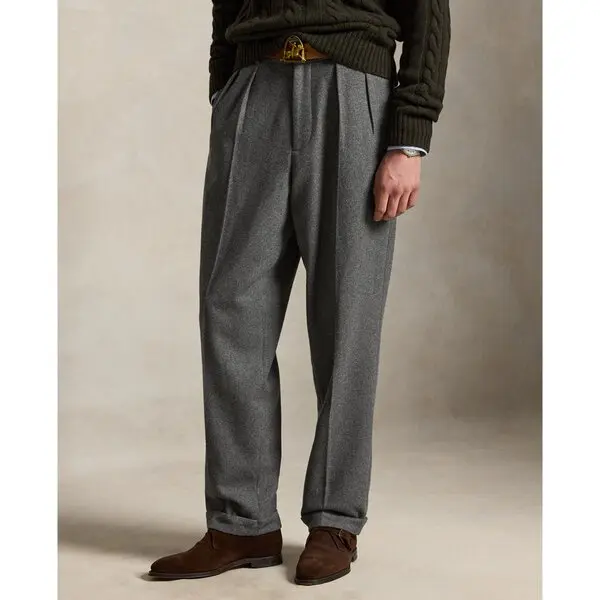 Ralph Lauren Suffield Relaxed Fit Flannel Wool-blend Pants - Medium Grey