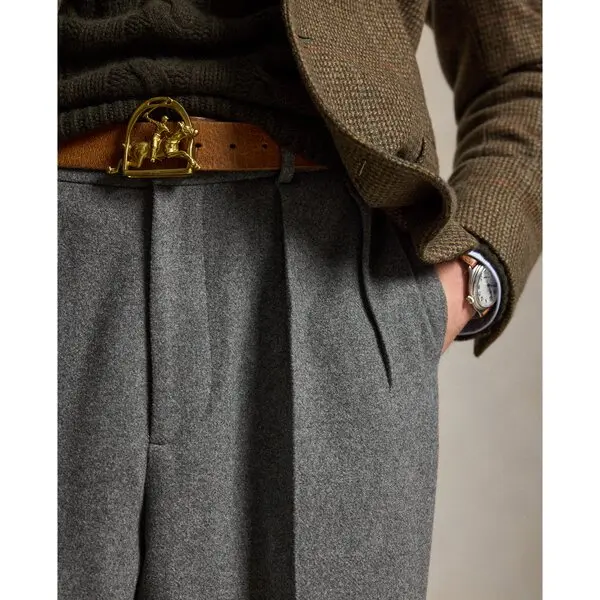 Ralph Lauren Suffield Relaxed Fit Flannel Wool-blend Pants - Medium Grey