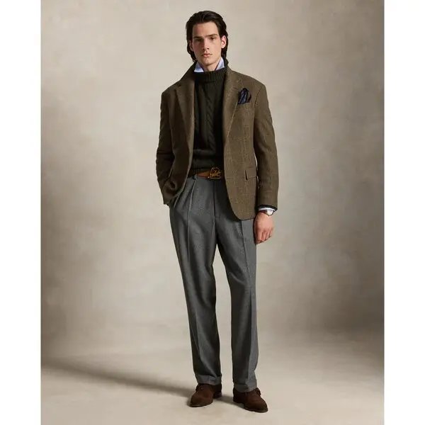 Ralph Lauren Suffield Relaxed Fit Flannel Wool-blend Pants - Medium Grey