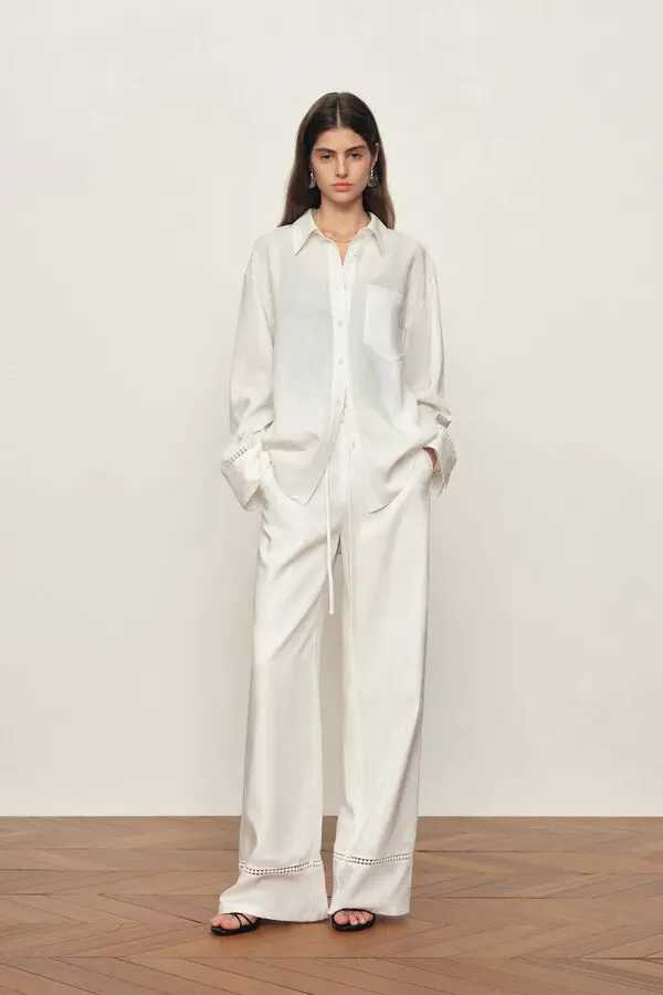 Fabrique Eve Openwork Relaxed Cotton Shirt
