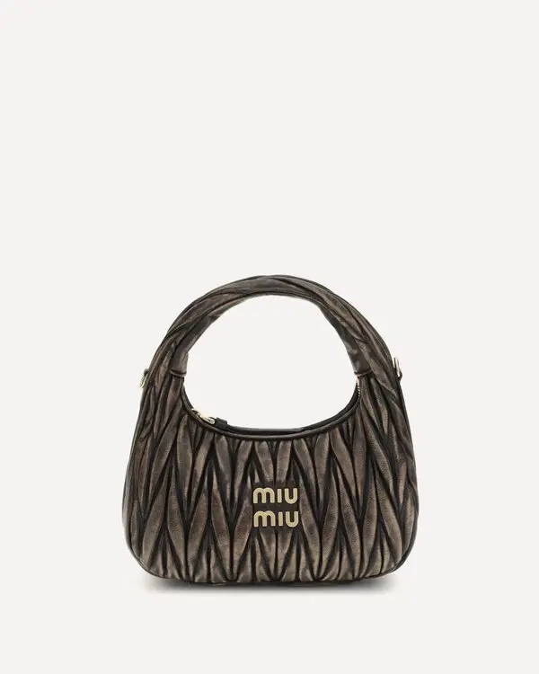 Miu Miu Wander Quilted Leather Bag - Brown
