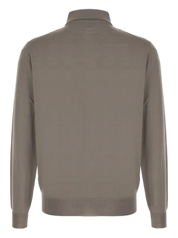 LARDINI Long-sleeved Knit Polo