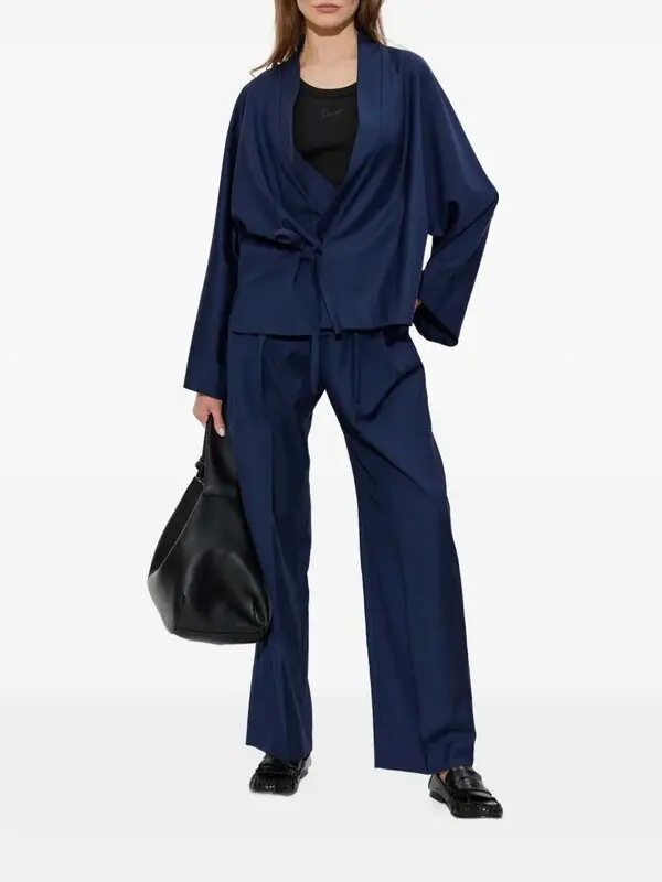 Kenzo Wool Trousers With Embroidered Logo