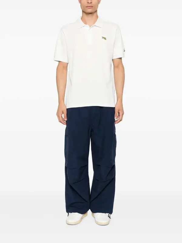 Kenzo Tiger-patch Polo Shirt - White