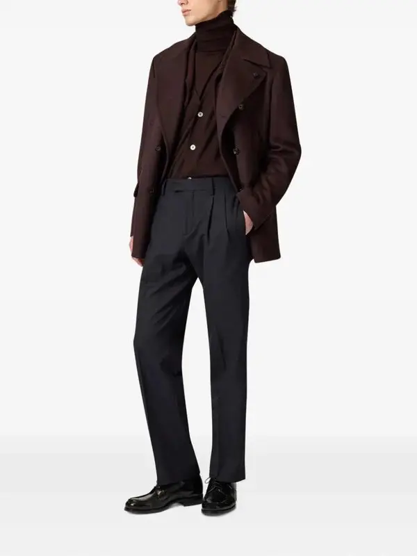 LARDINI Wool Turtleneck Sweater - Brown