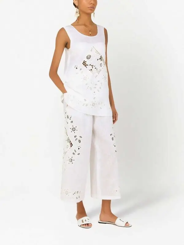 Dolce & Gabbana Embroidered Linen Shorts