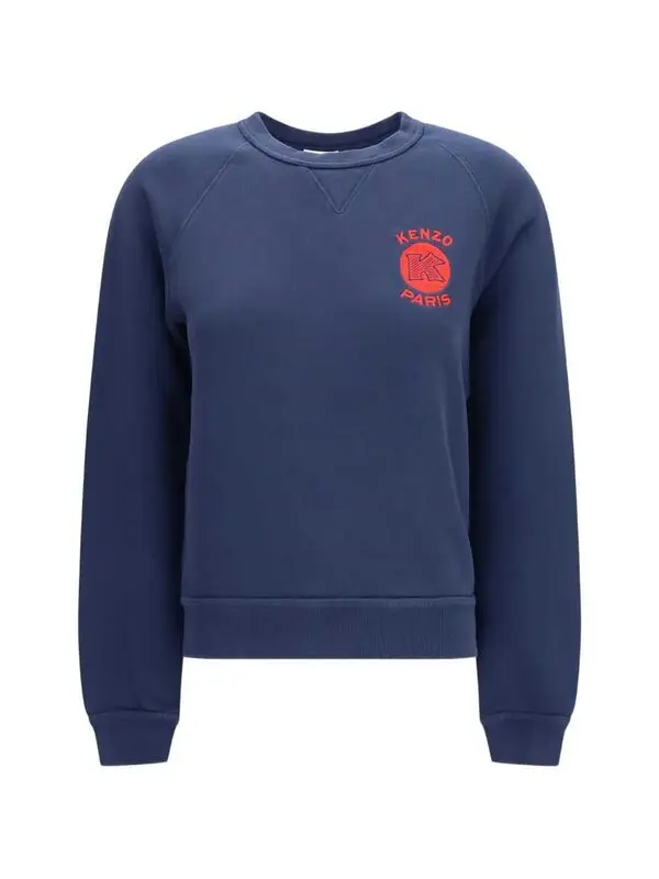 Kenzo Paris Emblem Embroidered Sweater - Blue