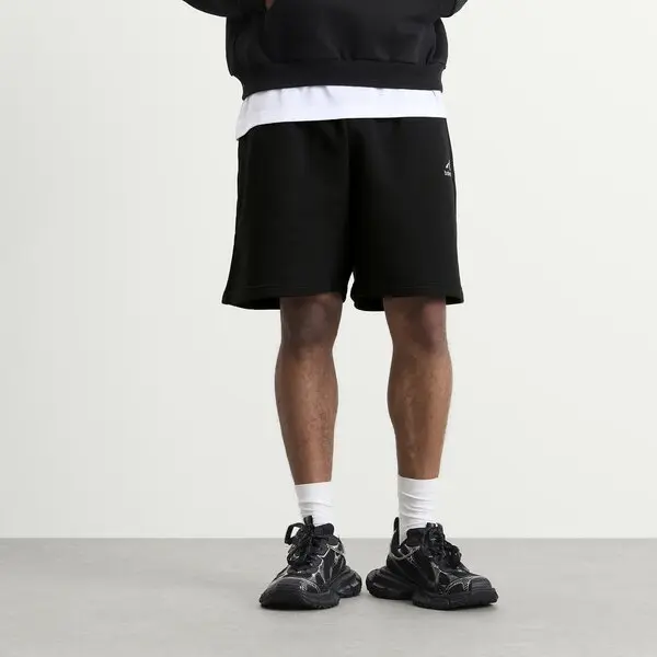 Balenciaga Logo Cotton Sweat Shorts