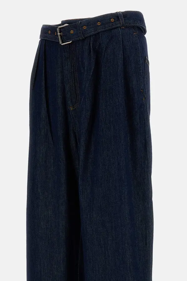 Dries Van Noten Wide-leg Jeans With Belt