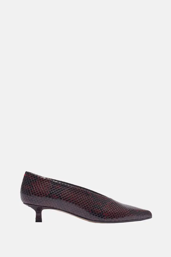AeydĒ Clara Snake-print Décollet
