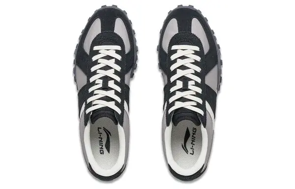 LI-NING Vintage Sneakers 'black Grey White