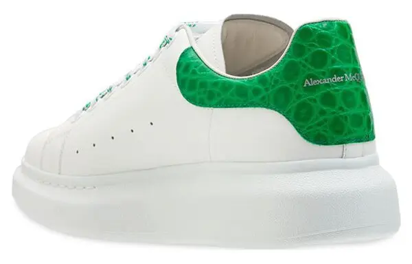Alexander McQueen Oversized Sneaker 'white Green Crocodile